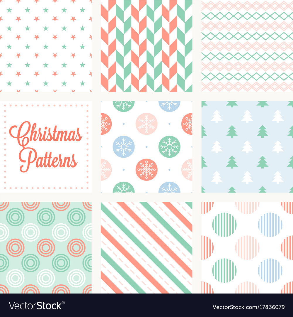 Christmas seamless pattern in vintage style Vector Image