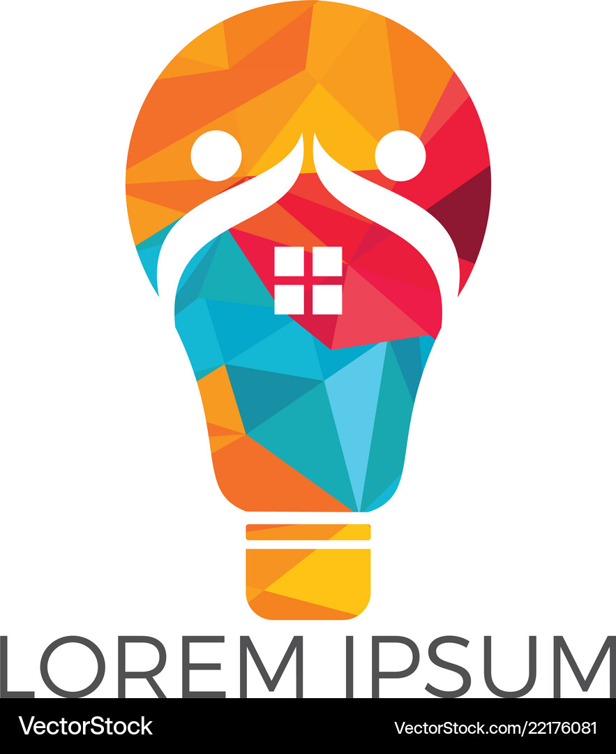 Smart house logo template Royalty Free Vector Image