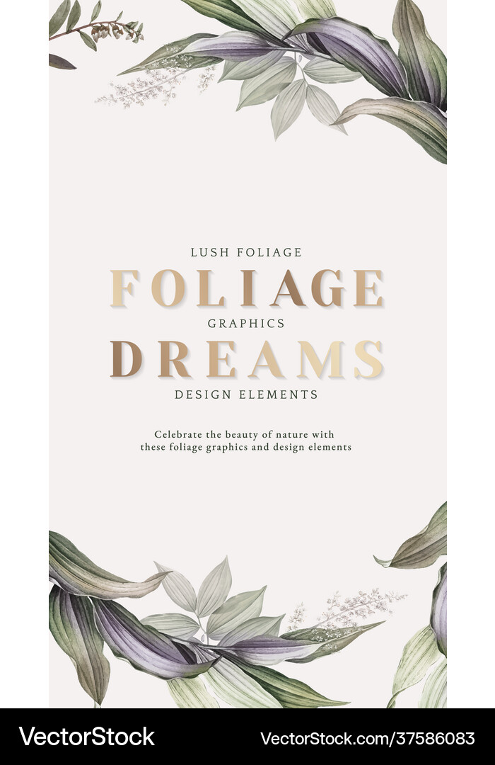 Faded foliage banner Royalty Free Vector Image