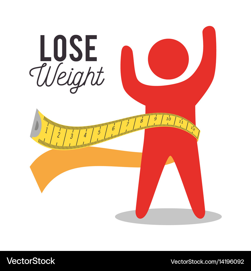 Lose weight concept icons Royalty Free Vector Image