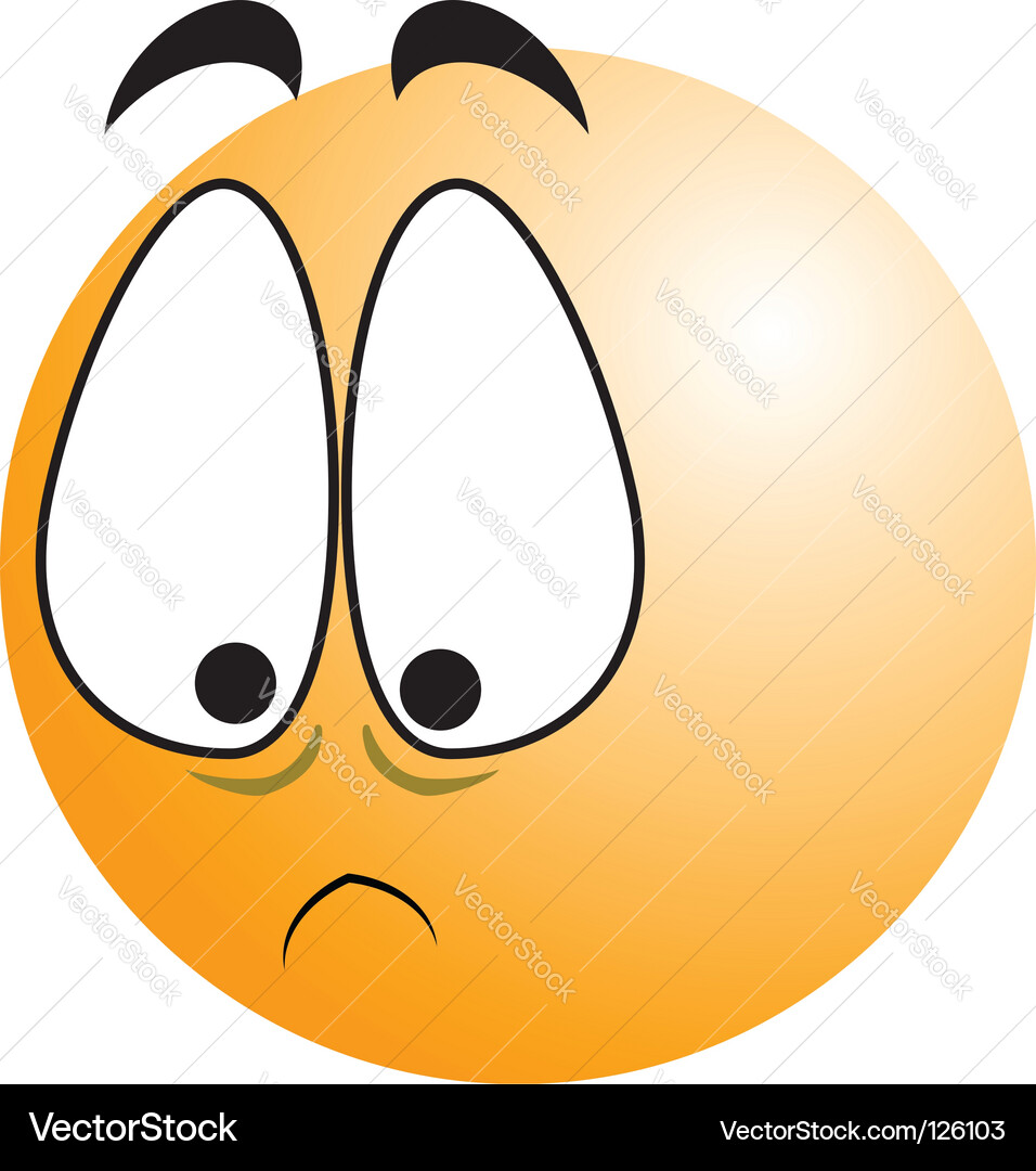 Sad smiley Royalty Free Vector Image - VectorStock