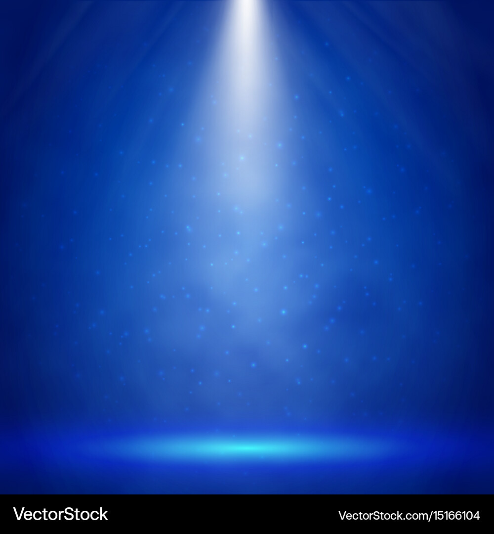 Blue stage illumination with spotlights Royalty Free Vector