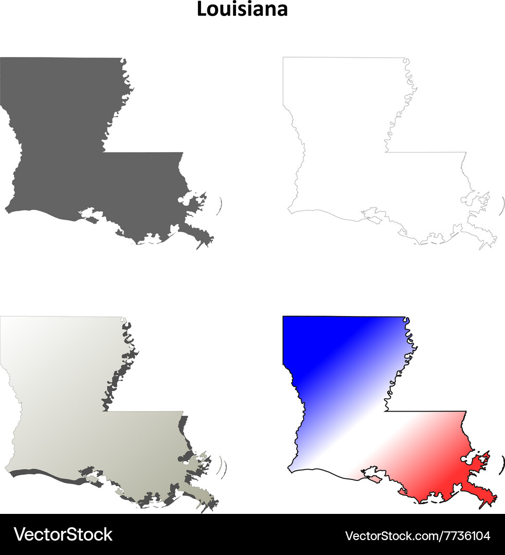 Louisiana Map Outline Image | semashow.com