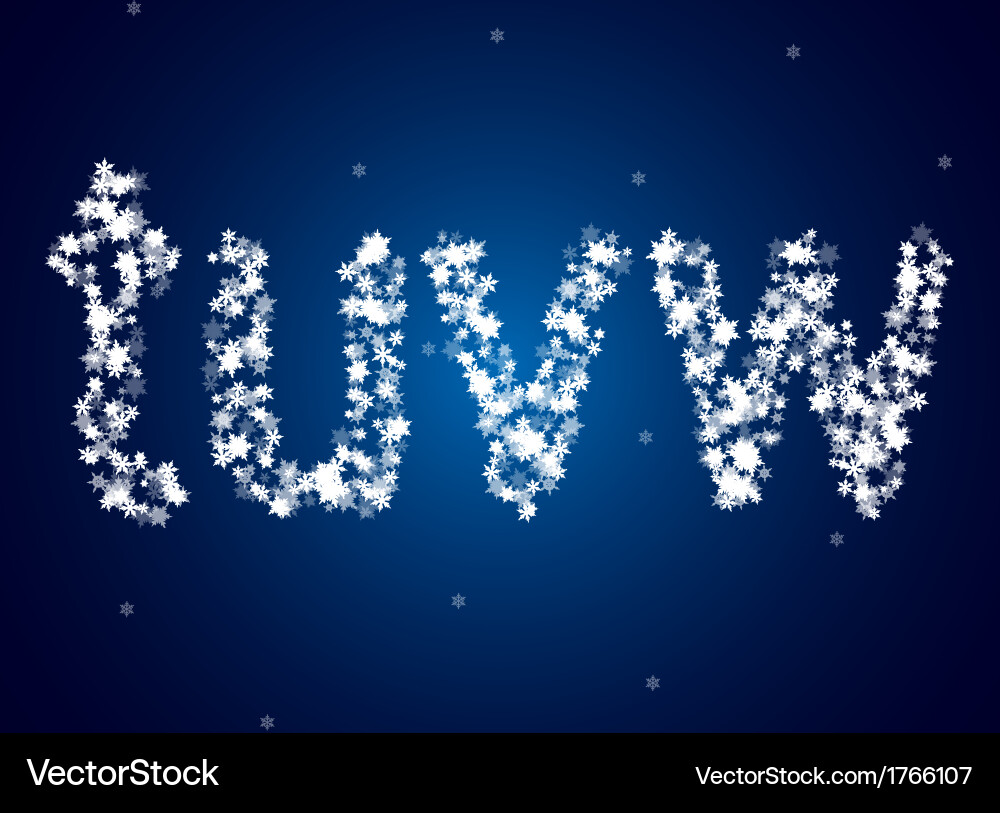 Snow letters over background Royalty Free Vector Image