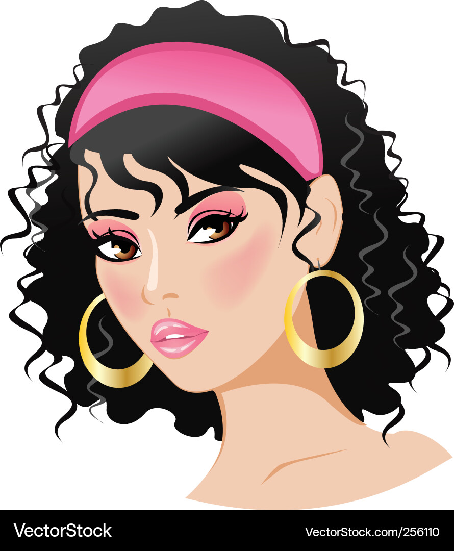 Girl face Royalty Free Vector Image - VectorStock