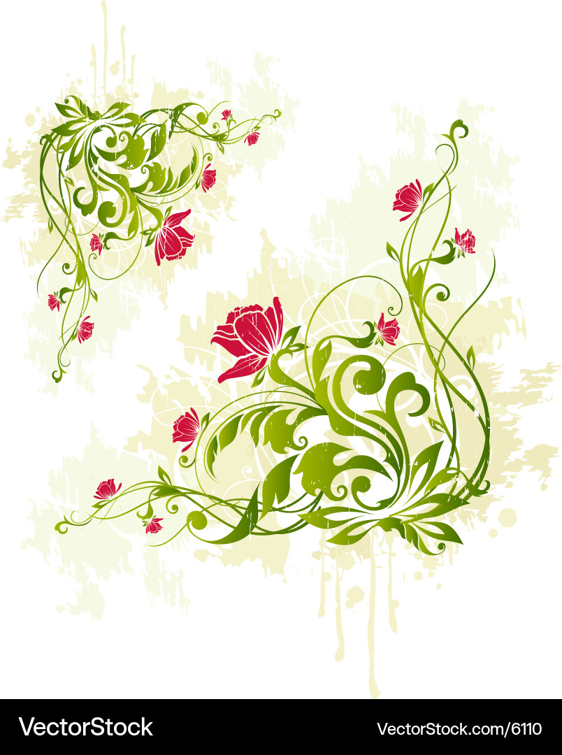 Rose vine graphic Royalty Free Vector Image - VectorStock