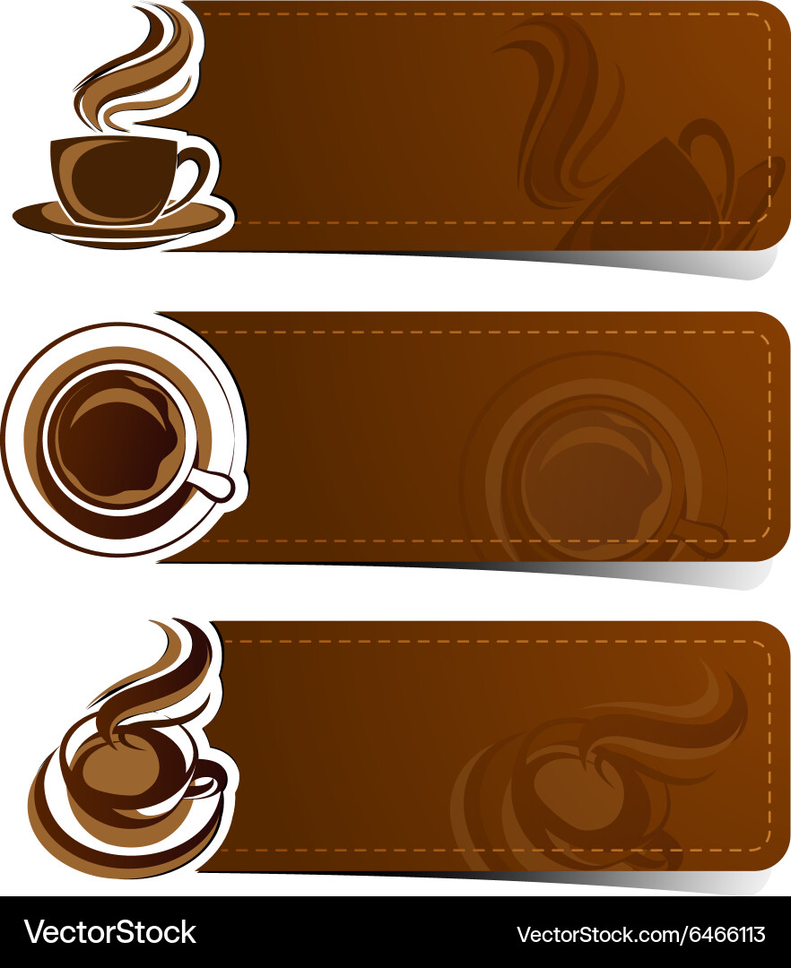 Coffee banner Royalty Free Vector Image - VectorStock