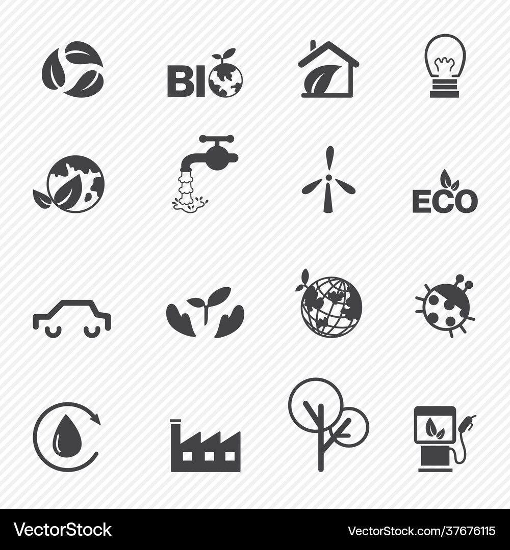Eco icons set Royalty Free Vector Image - VectorStock