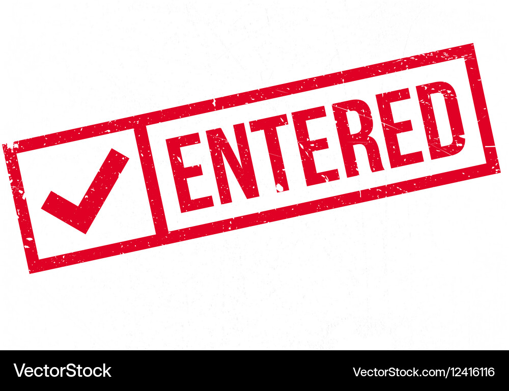 Entered rubber stamp Royalty Free Vector Image