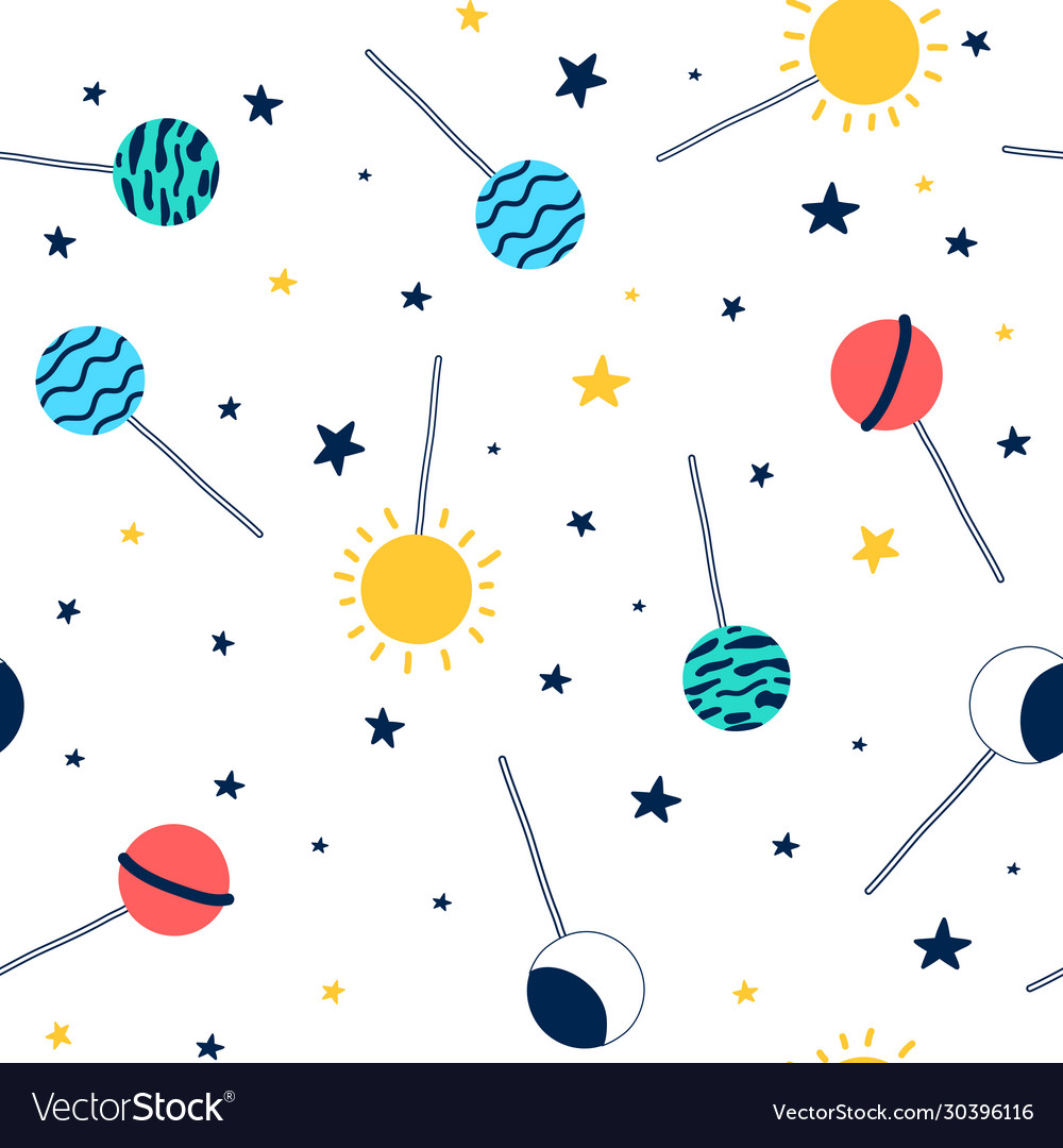 Space seamless pattern Royalty Free Vector Image