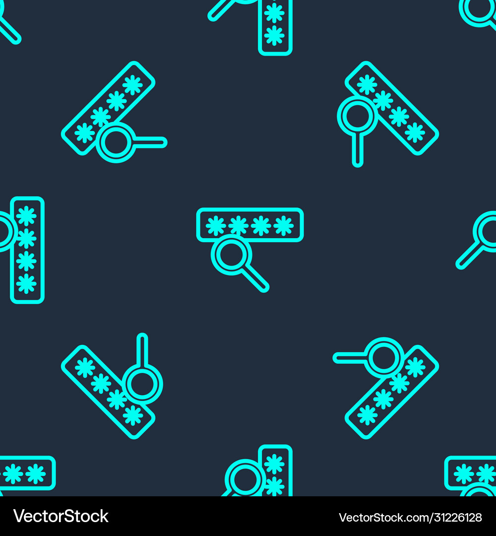 Green line password protection and safety access Vector Image