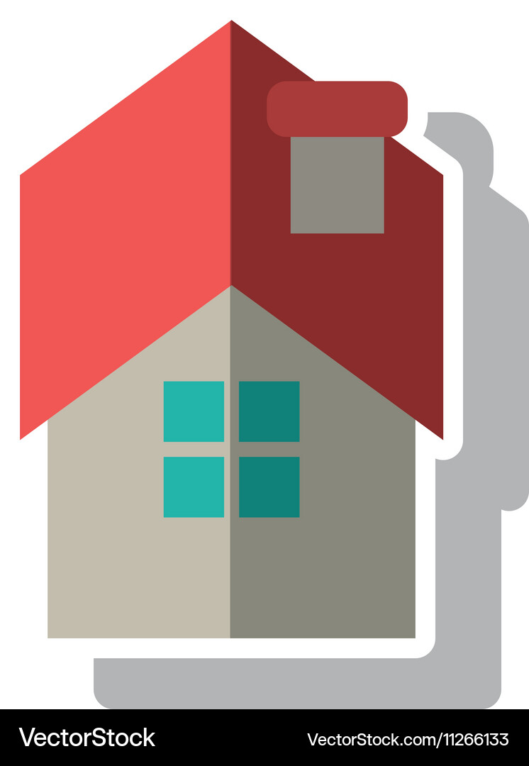 Isolated house and home building design Royalty Free Vector