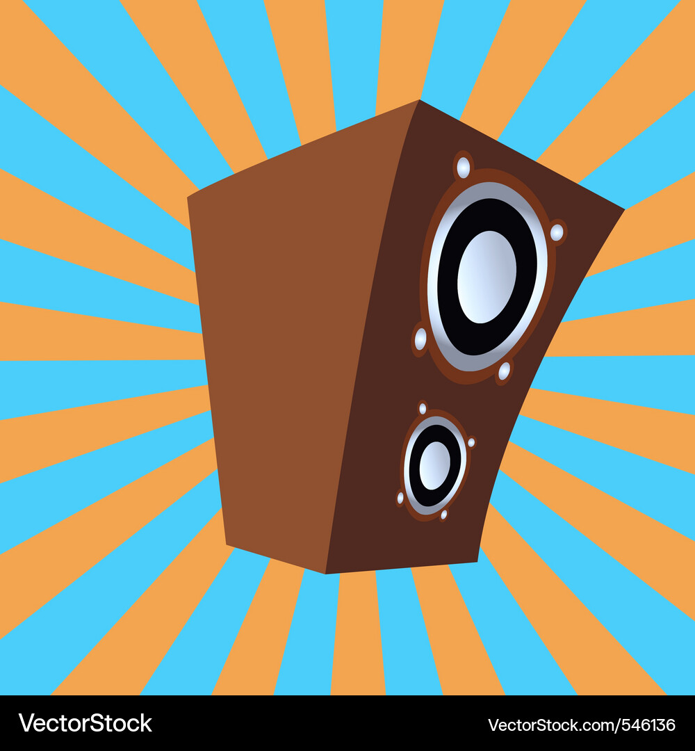 Cartoon style speaker Royalty Free Vector Image