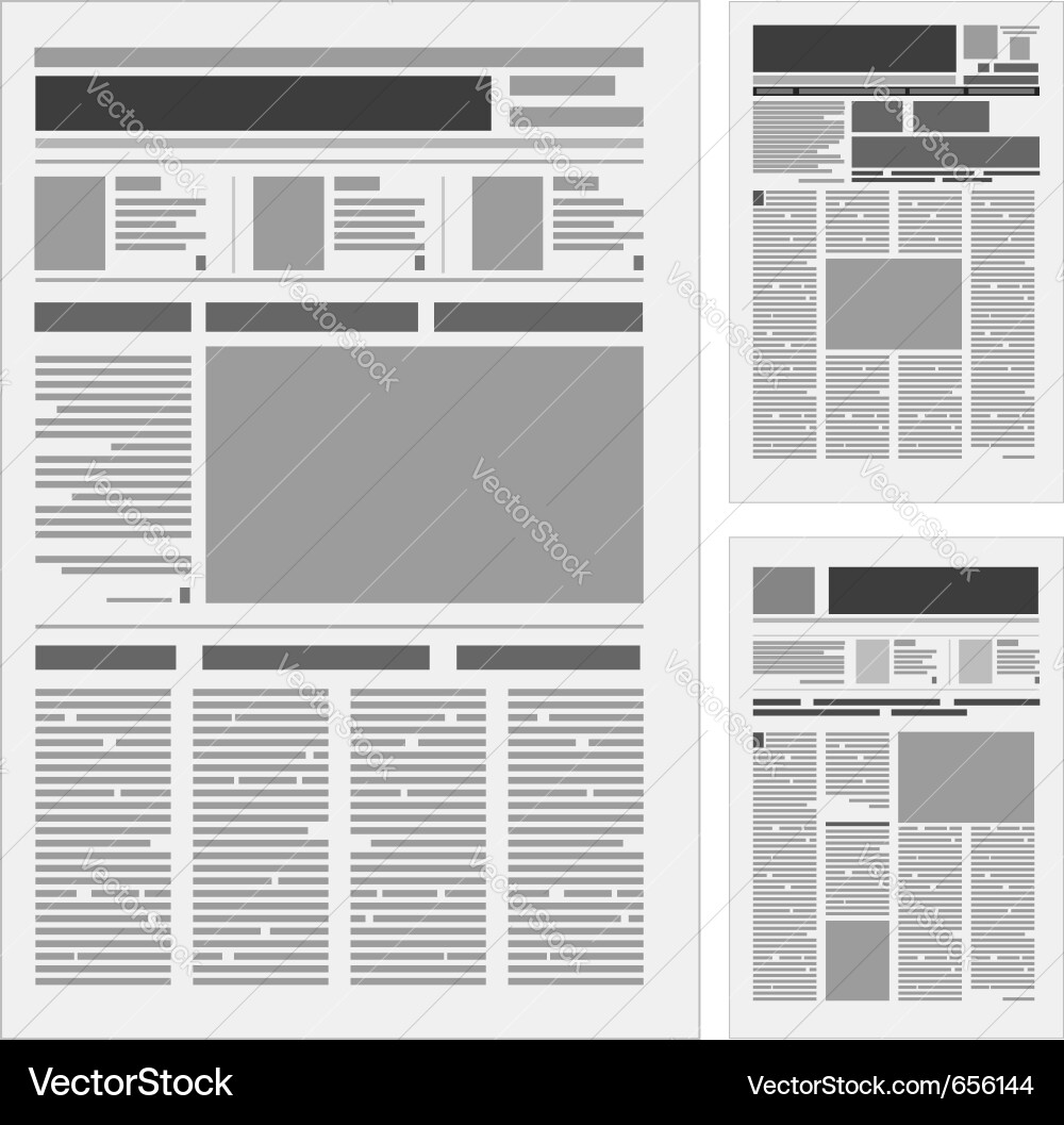 Blank newspaper Royalty Free Vector Image - VectorStock