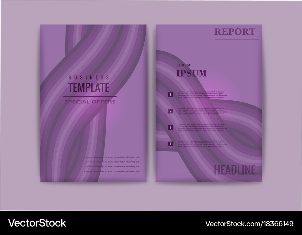 geometric a4 annual report cover print template - Stock Image - Everypixel