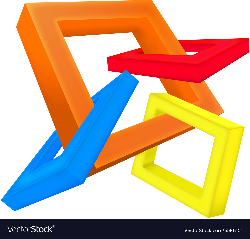 Square 3D Royalty Free Vector Image - VectorStock