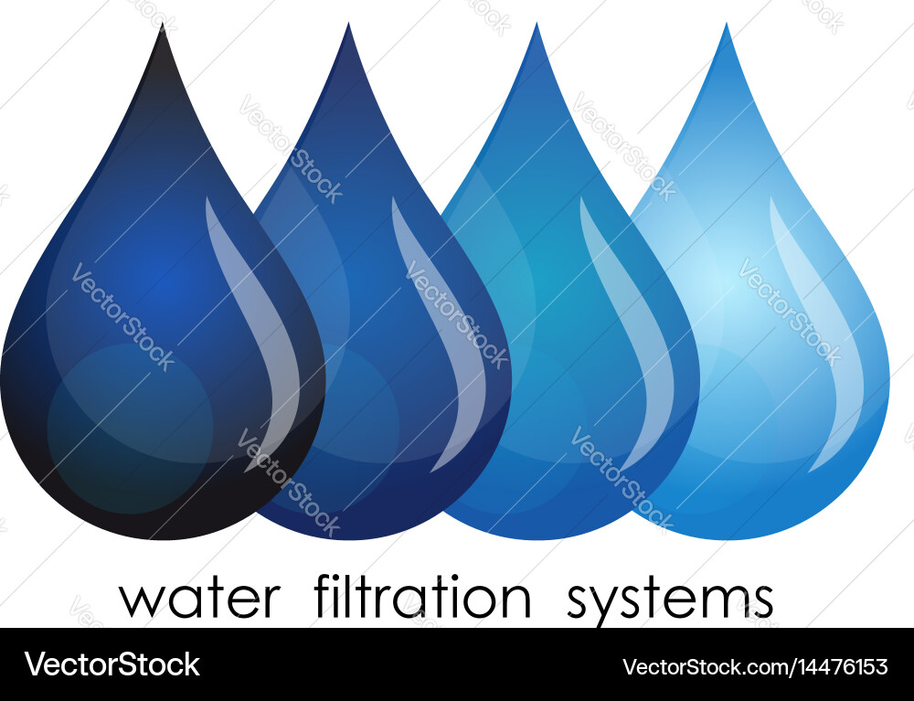 Symbol of water purification Royalty Free Vector Image