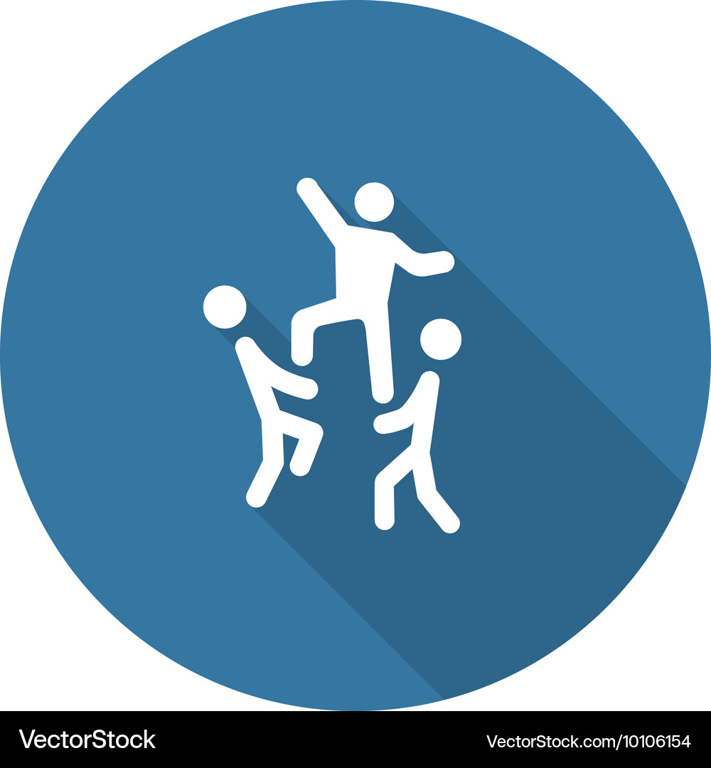 Team Building Concept Icon Flat Design Royalty Free Vector