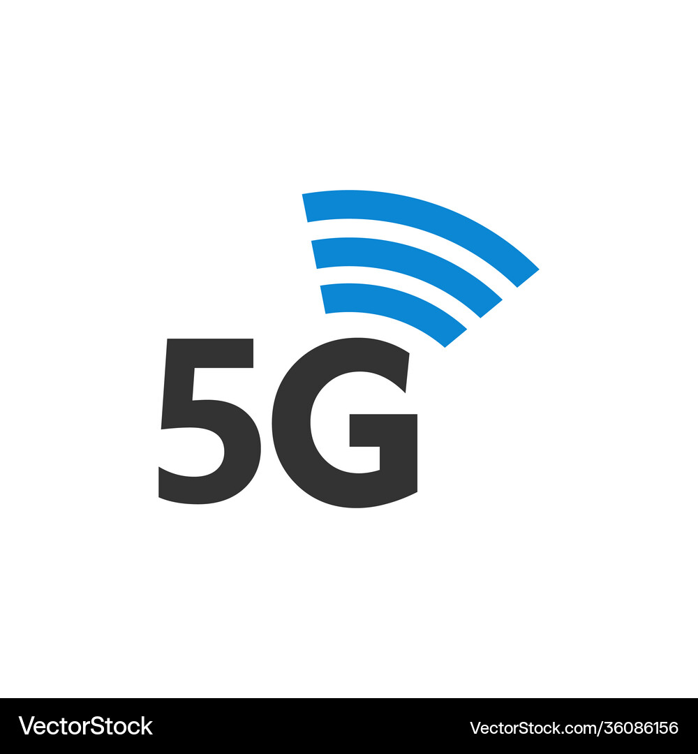 5g internet network logo 5th generation wireless Vector Image