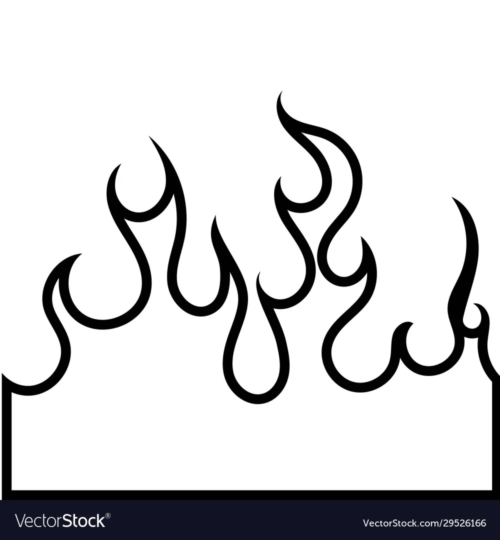 Flame Design Outline Flame Outline Of A Flame Symbol CleanPNG