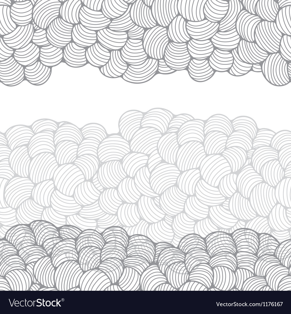 Seamless abstract wave hand-drawn pattern Vector Image