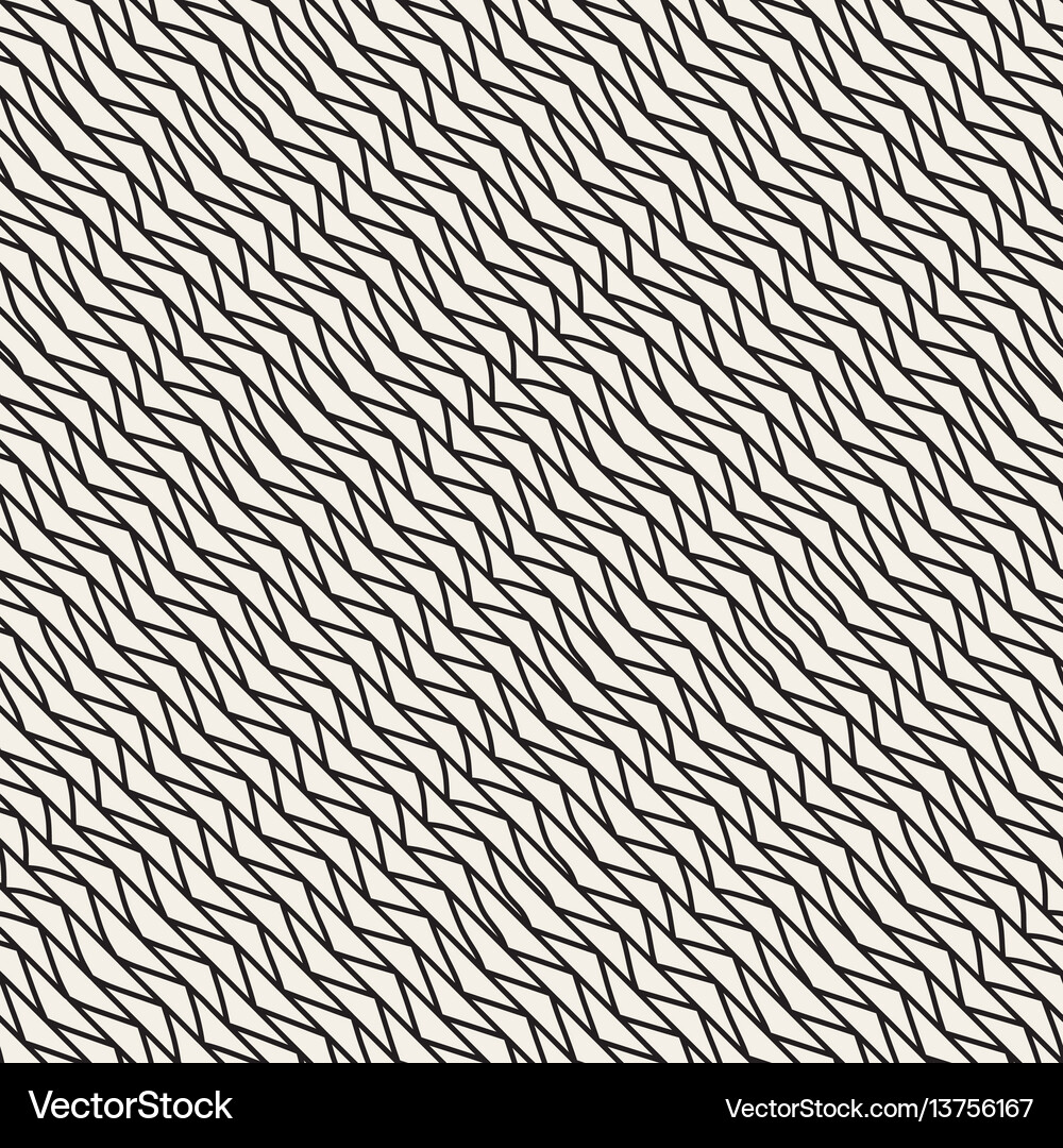 Hand drawn triangle waves seamless black Vector Image