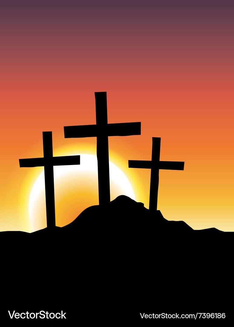 Calvary Silhouette Royalty Free Vector Image - VectorStock