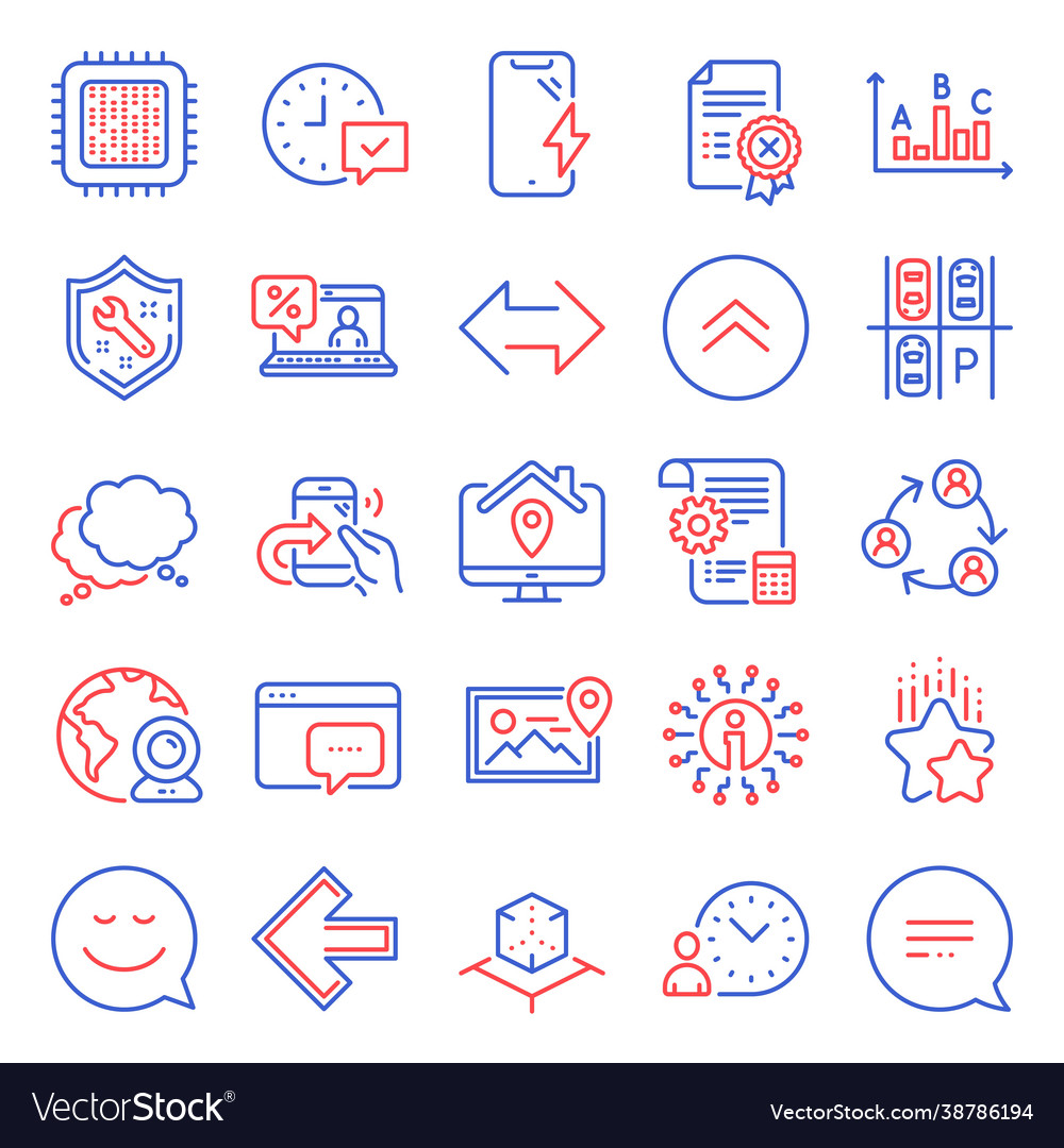 Technology icons set included icon as spanner Vector Image