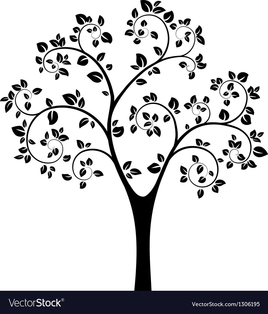 Black Tree Royalty Free Vector Image - VectorStock