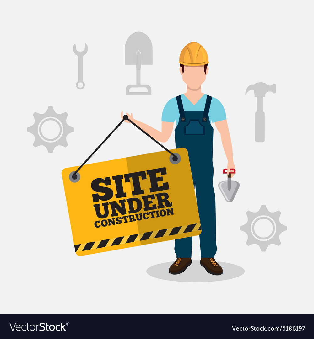 Construction digital design Royalty Free Vector Image