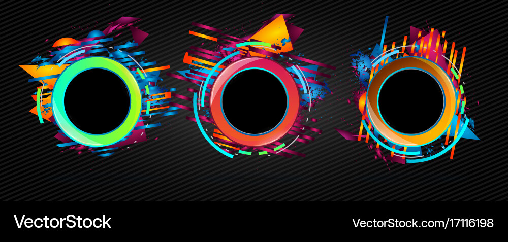 Futuristic frame art design with abstract shapes Vector Image
