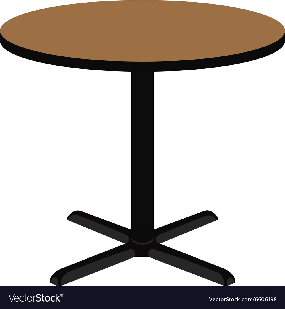 Wooden round table Royalty Free Vector Image - VectorStock