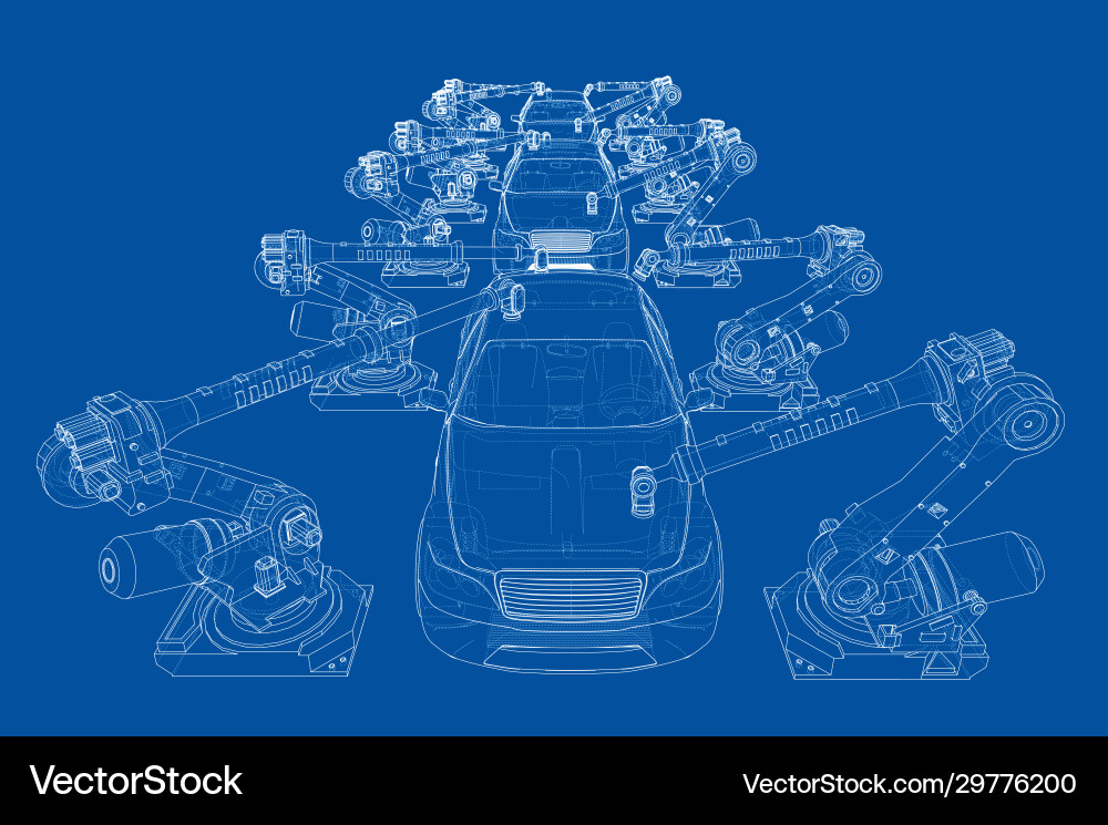 Assembly motor vehicle Royalty Free Vector Image