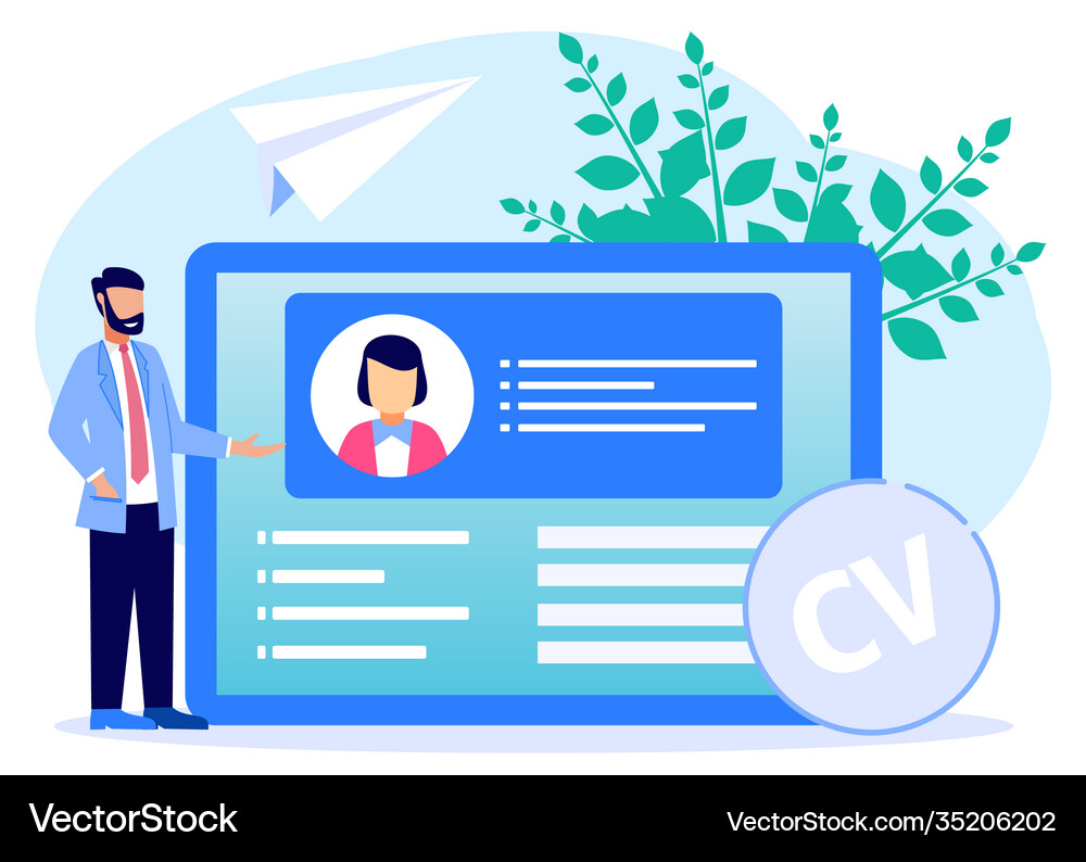 Graphic cartoon character recruitment Royalty Free Vector