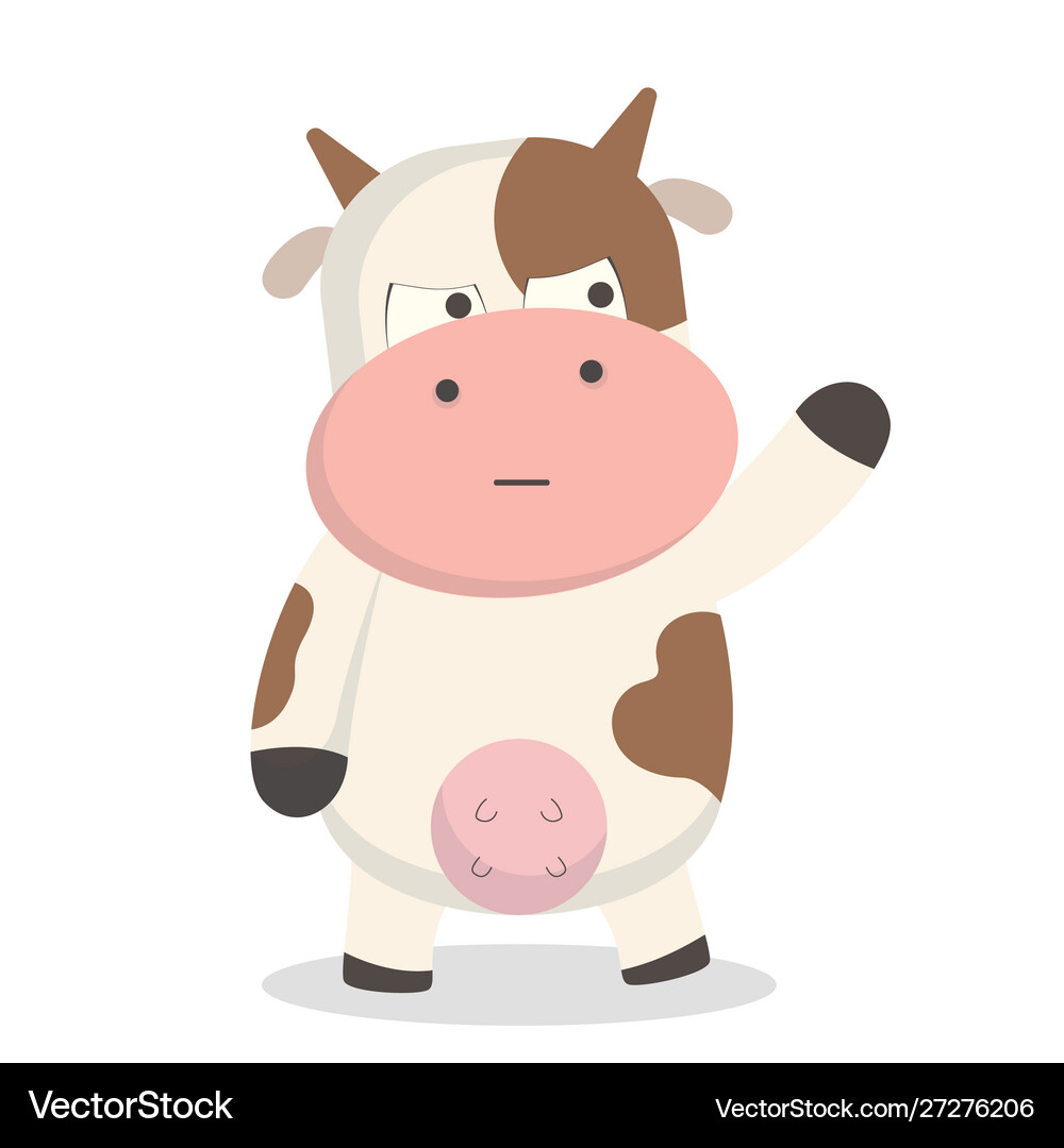 Cute cow characters with annoyed expressions Vector Image