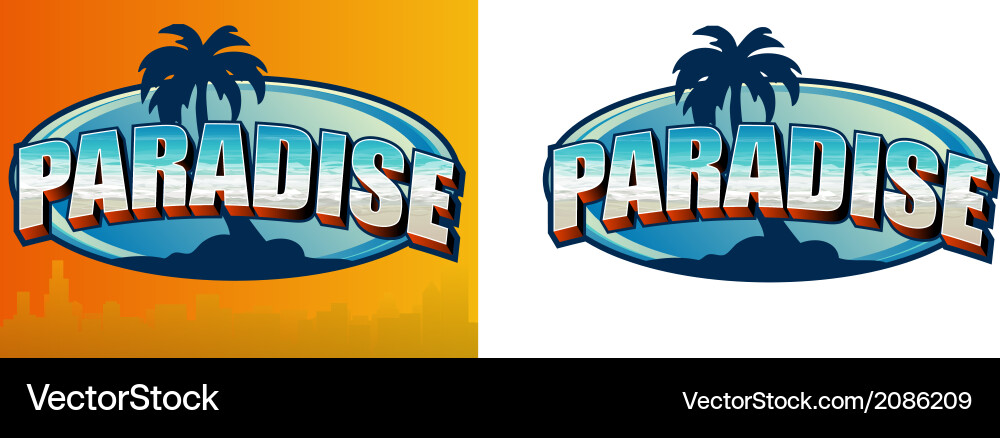 Paradise Sign Royalty Free Vector Image - VectorStock