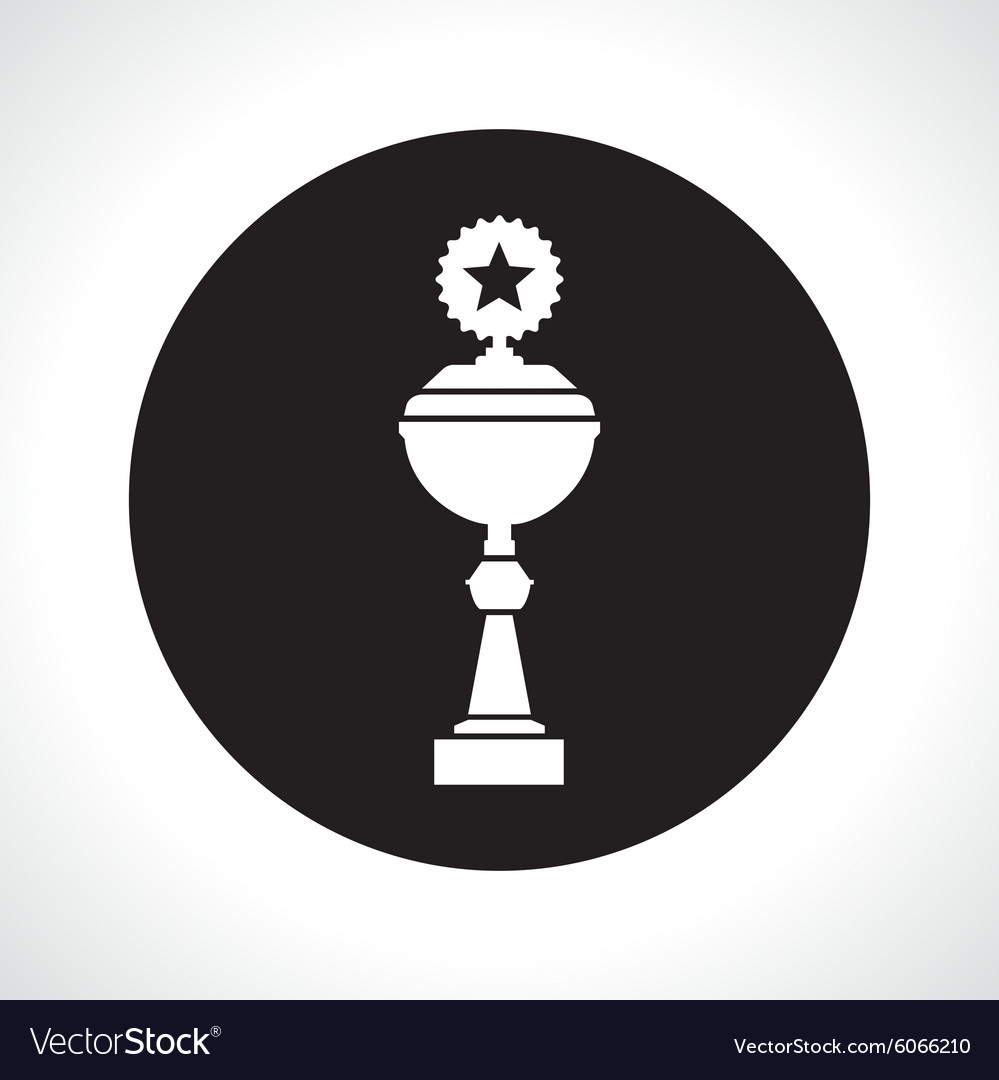 Flat white trophy Royalty Free Vector Image - VectorStock