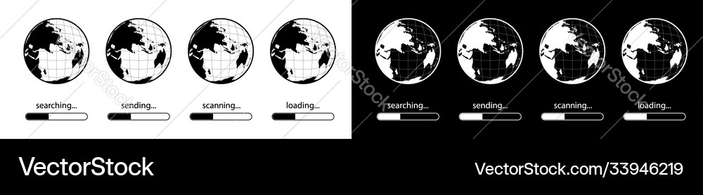 Indicator loading sending scanning searching Vector Image