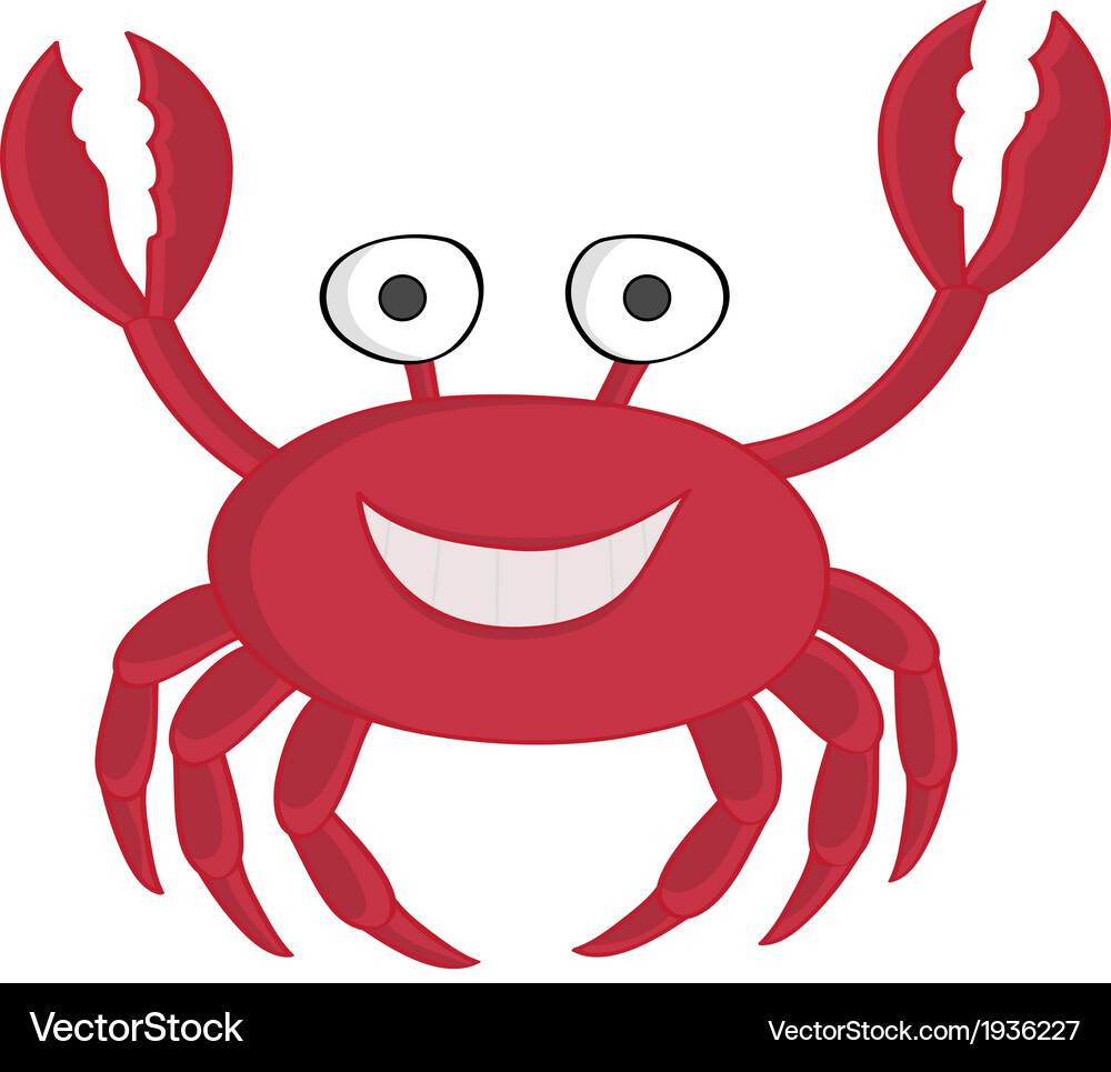 Crab cartoon Royalty Free Vector Image - VectorStock
