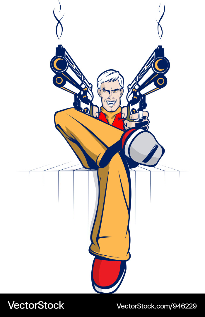 Cartoon gangster Royalty Free Vector Image - VectorStock