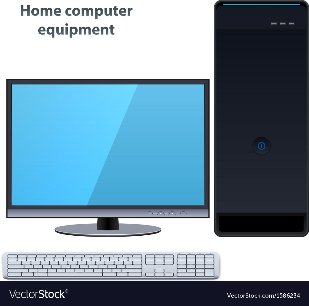 Desktop computer Royalty Free Vector Image - VectorStock