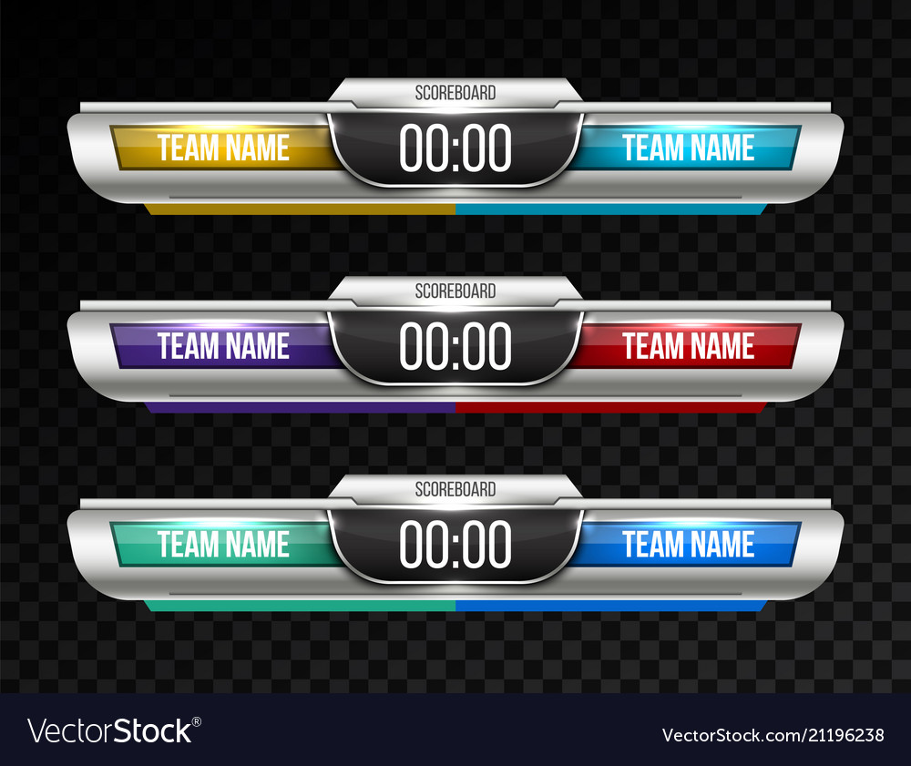 Creative digital scoreboard Royalty Free Vector Image