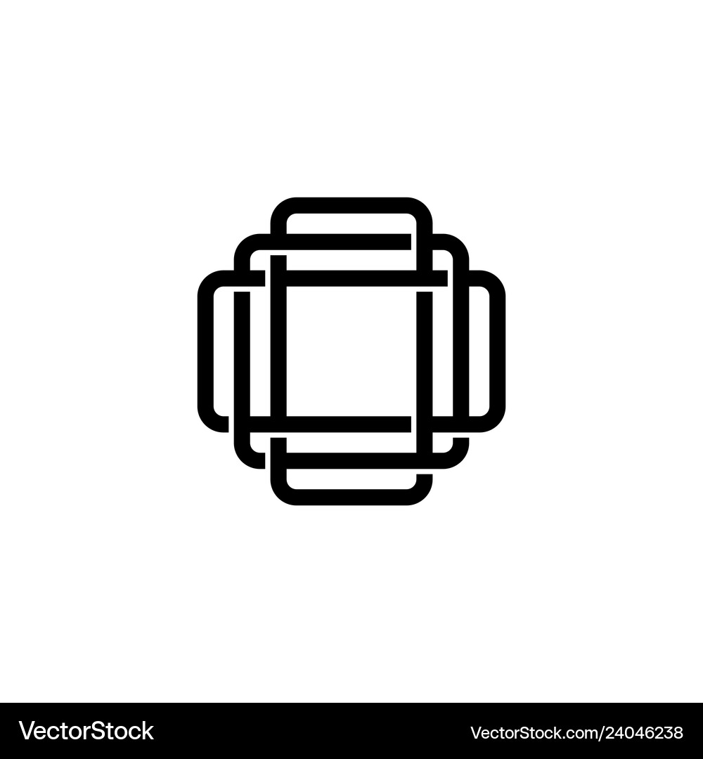 Triple o monogram ooo letter hipster lettermark Vector Image