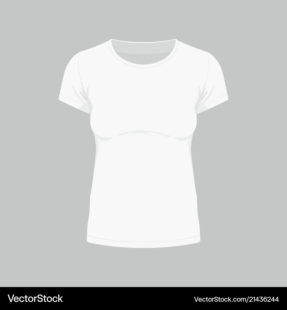 Womens white t-shirt Royalty Free Vector Image