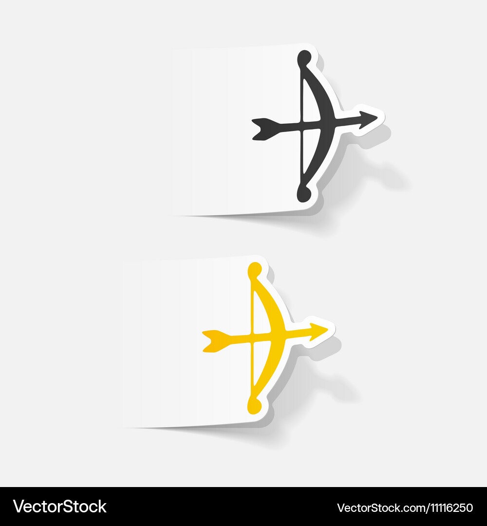 Realistic design element archery Royalty Free Vector Image