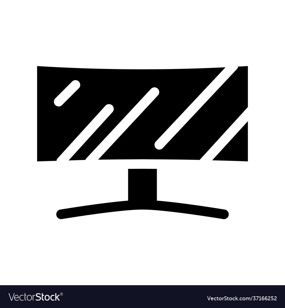 Monitor screen computer icon glyph Royalty Free Vector Image