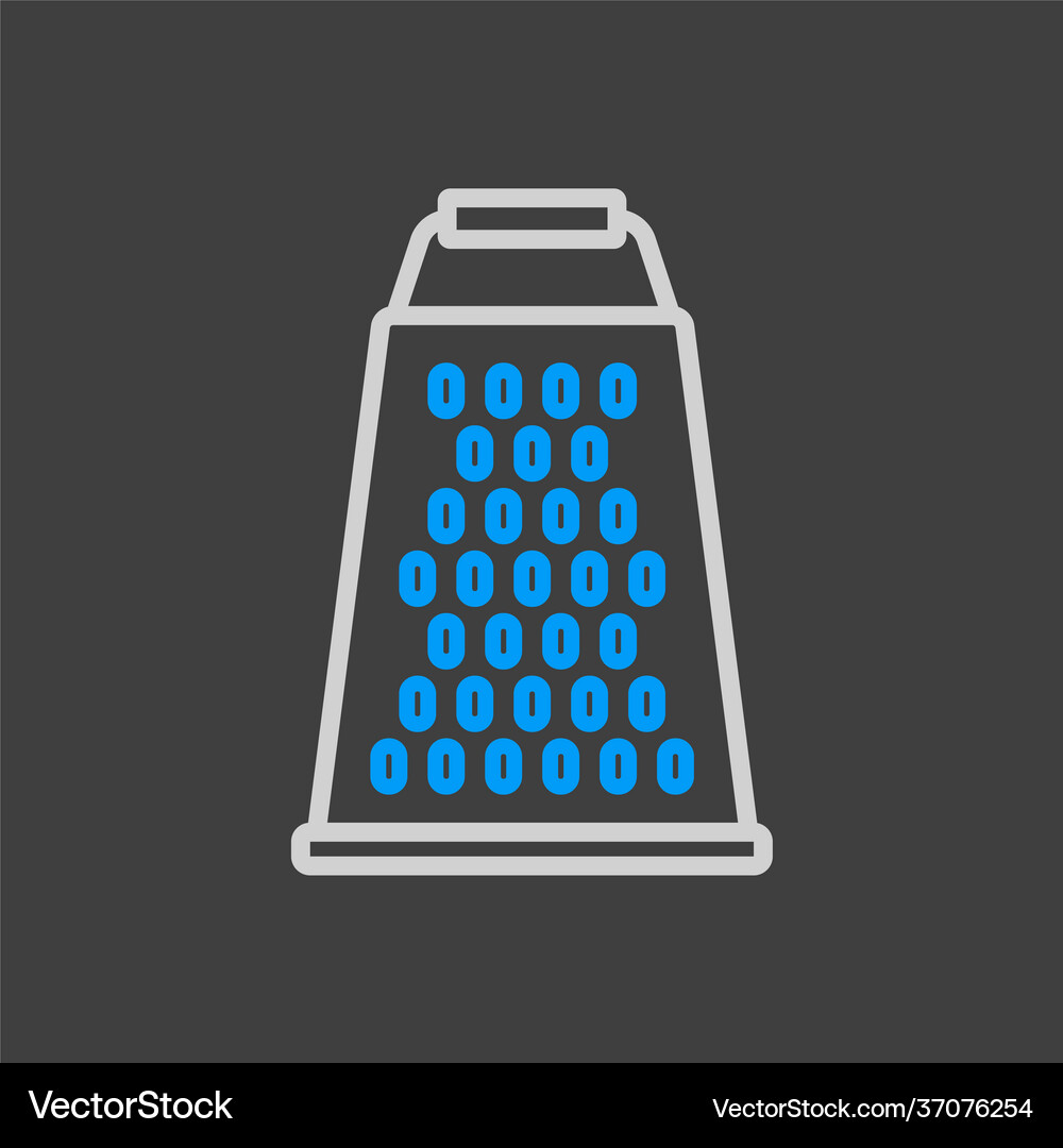 Grater flat icon kitchen appliance sign Royalty Free Vector