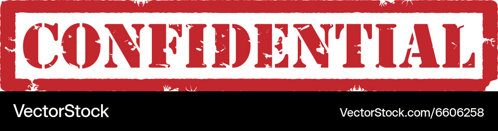 Red confidential stamp Royalty Free Vector Image