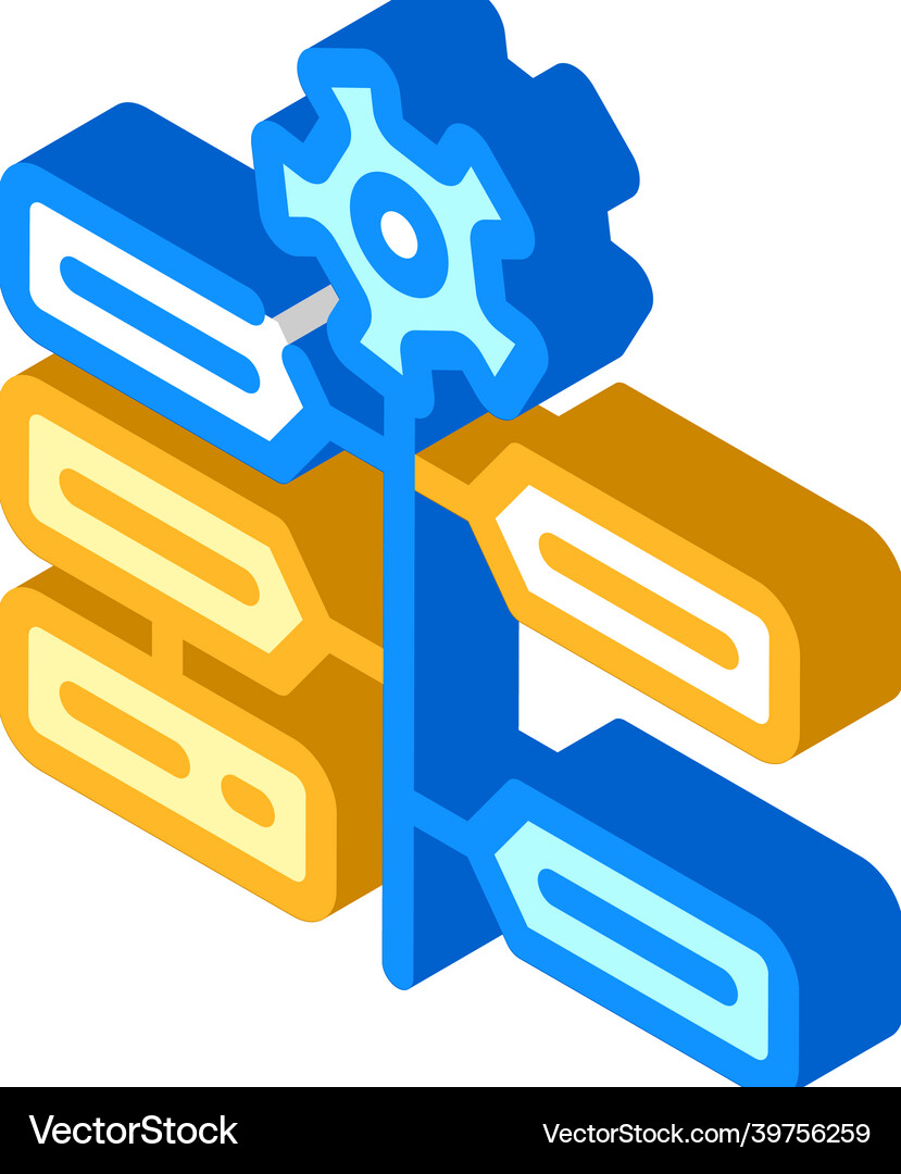 Production technology isometric icon Royalty Free Vector