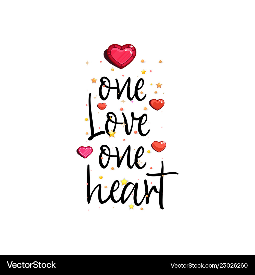 One love heart Royalty Free Vector Image - VectorStock